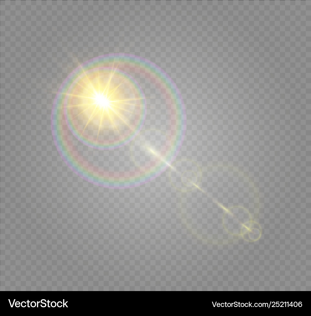 Transparent sunlight Royalty Free Vector Image