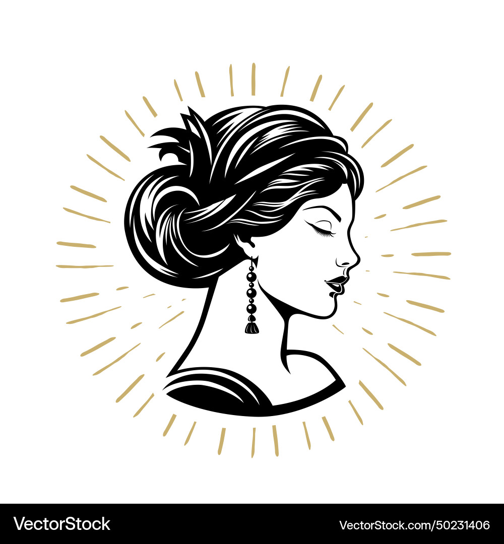 Woman on white background Royalty Free Vector Image