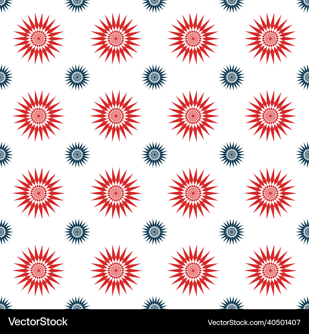 Abstract sun star or flower seamless pattern Vector Image