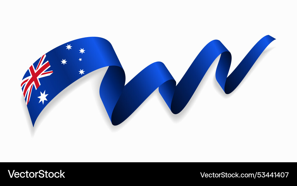 Australian flag wavy abstract background Vector Image