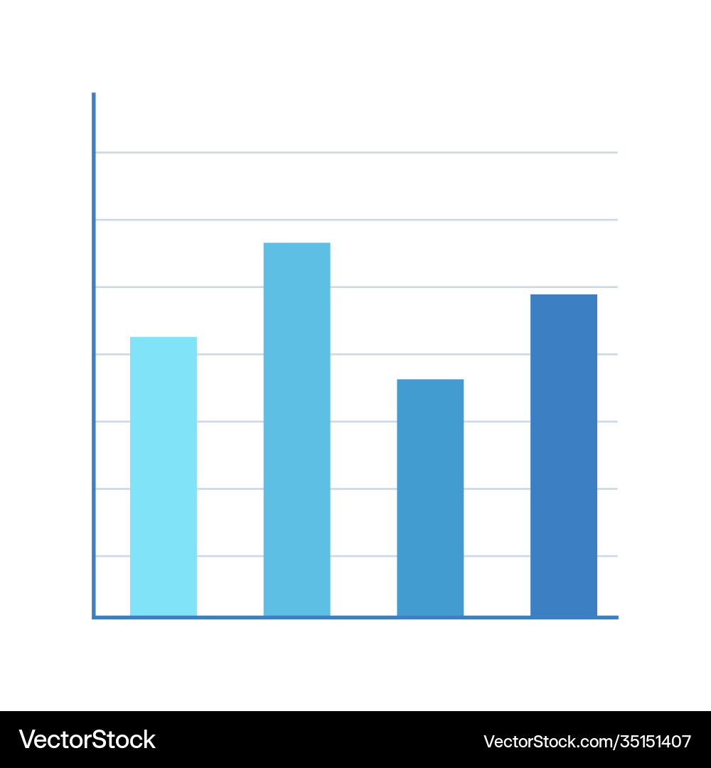 Bar Chart Template - Finance Data Royalty Free Vector Image