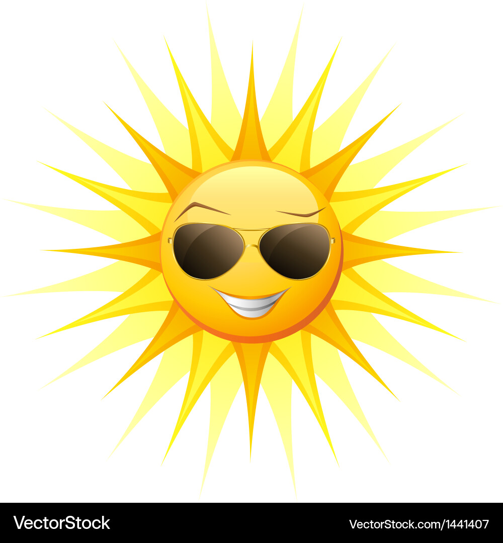 Cartoon sun Royalty Free Vector Image - VectorStock