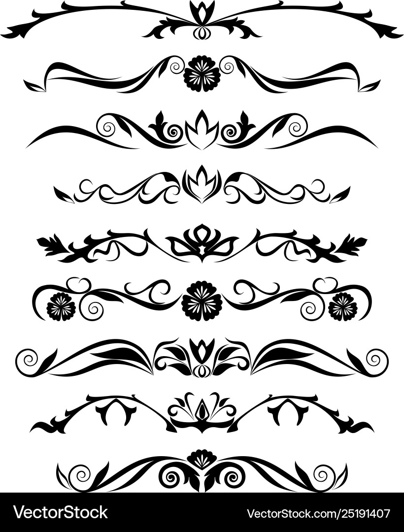 Classic black and white borders Royalty Free Vector Image