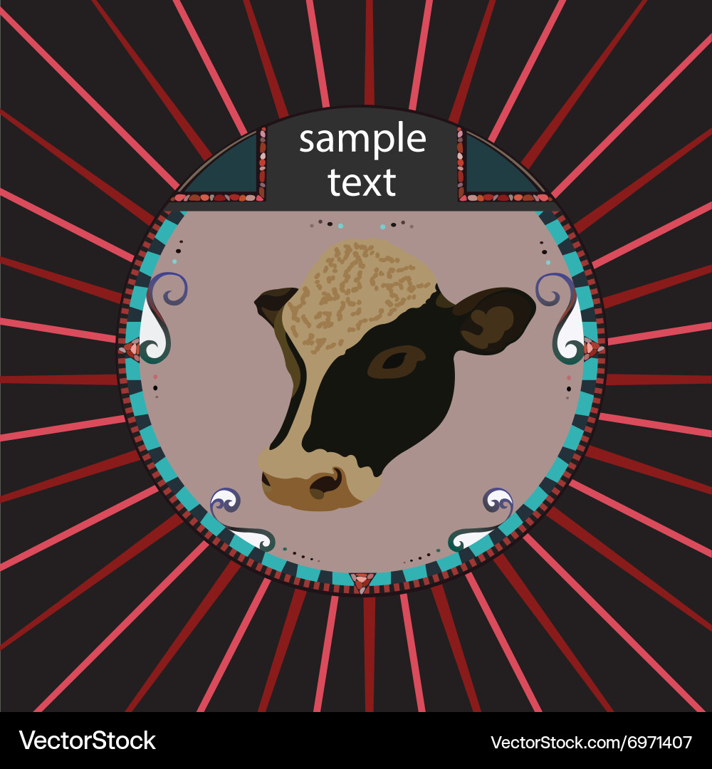 Cow head Royalty Free Vector Image - VectorStock