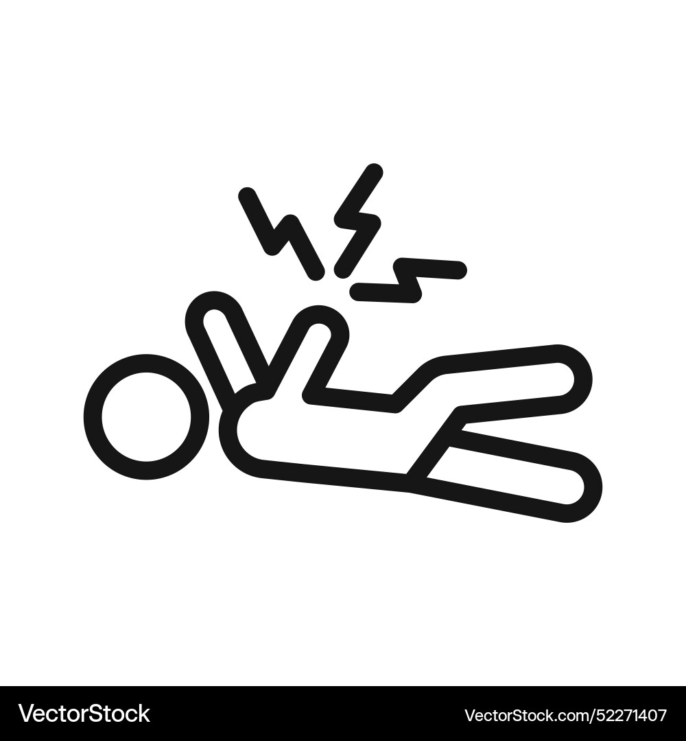 Epilepsy icon black line art logo Royalty Free Vector Image