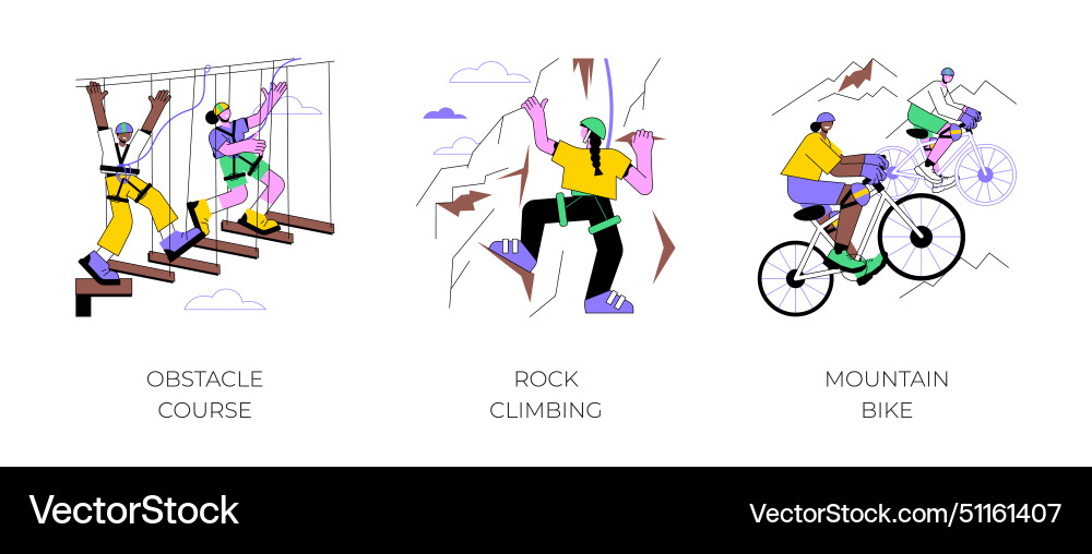 Extreme leisure activities isolated cartoon Vector Image