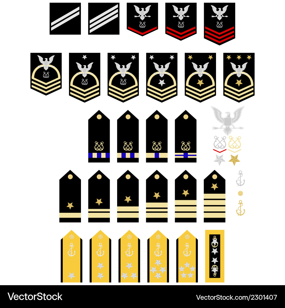 Insignia of the us navy Royalty Free Vector Image