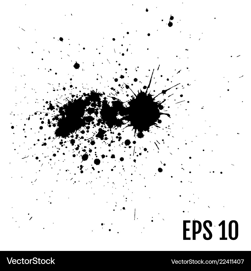 Paint splatter background all elements Royalty Free Vector