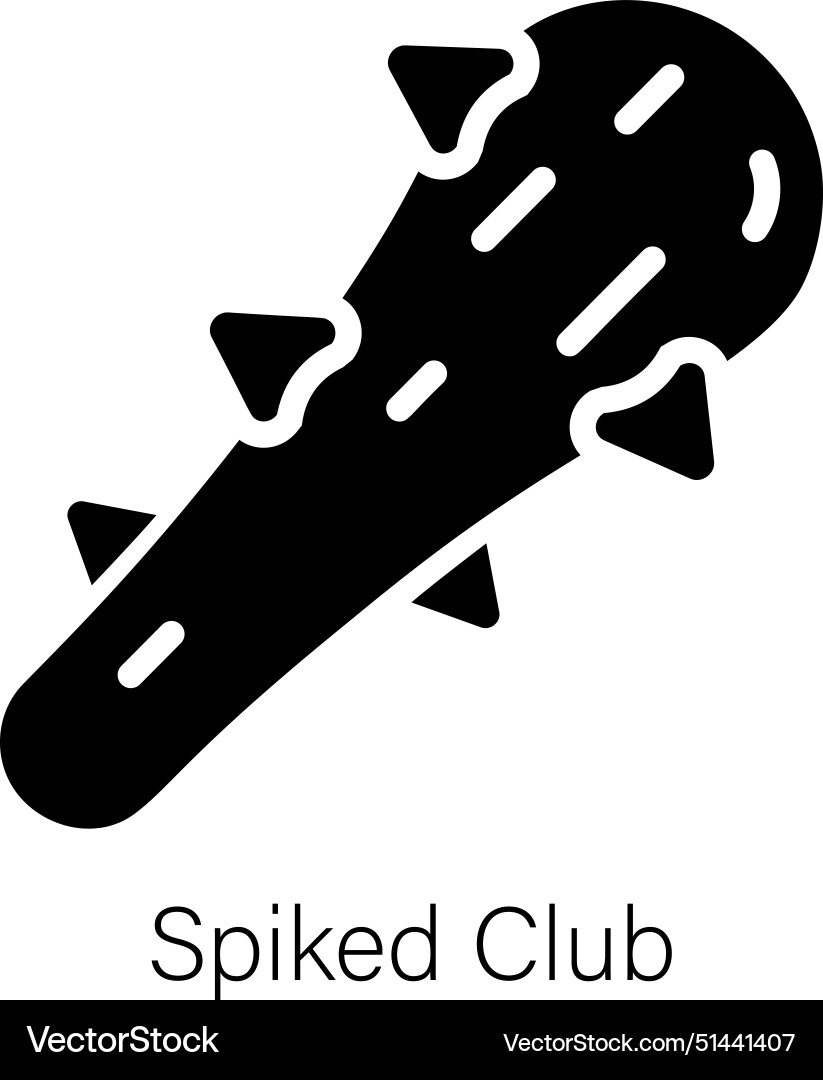 Spiked club Royalty Free Vector Image - VectorStock