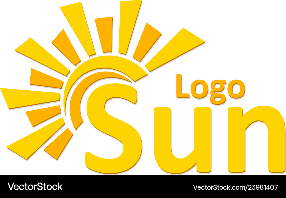 Sun logo Royalty Free Vector Image - VectorStock