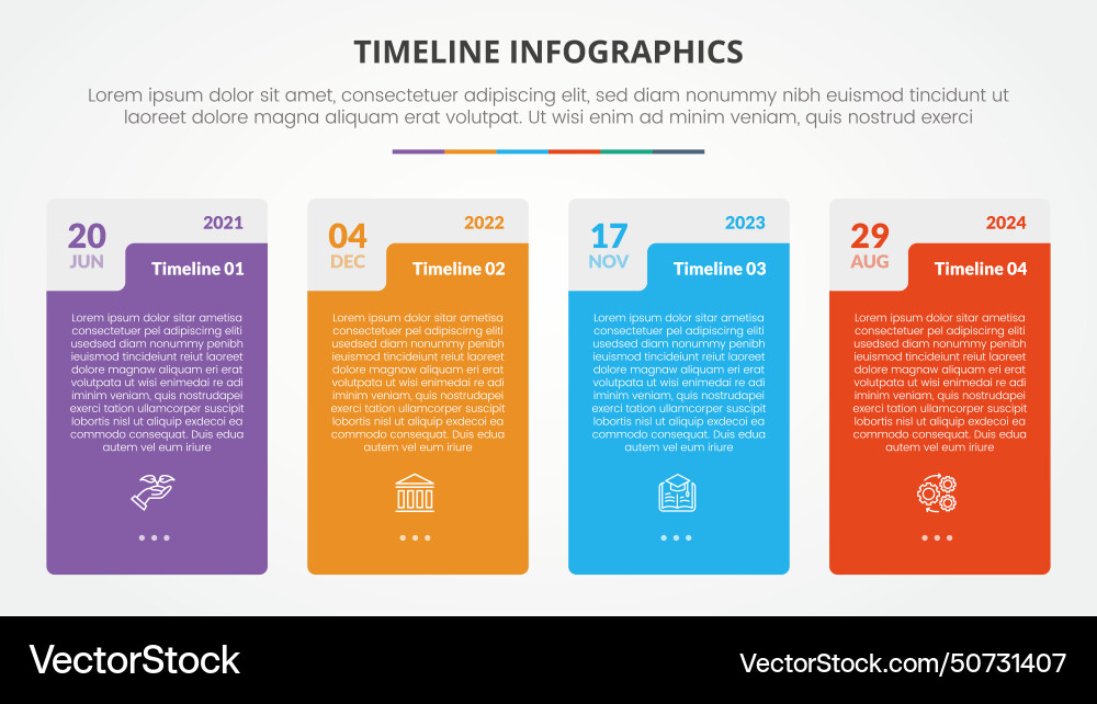 Timeline milestone infographic concept with big Vector Image