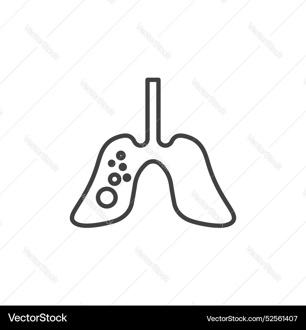Tuberculosis tb icon set on white background Vector Image