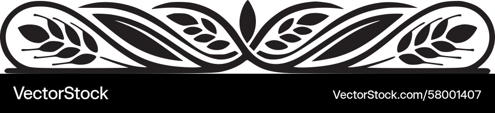 Wheat Grain Border - Elegant Pattern Royalty Free Vector