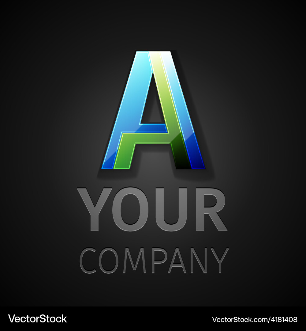 Abstract logo letter Royalty Free Vector Image