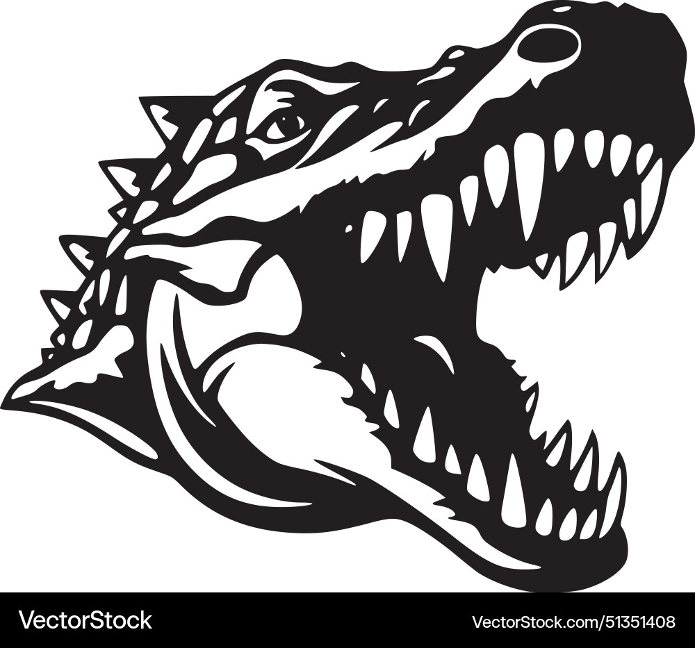 Alligator - minimalist and simple silhouette Vector Image