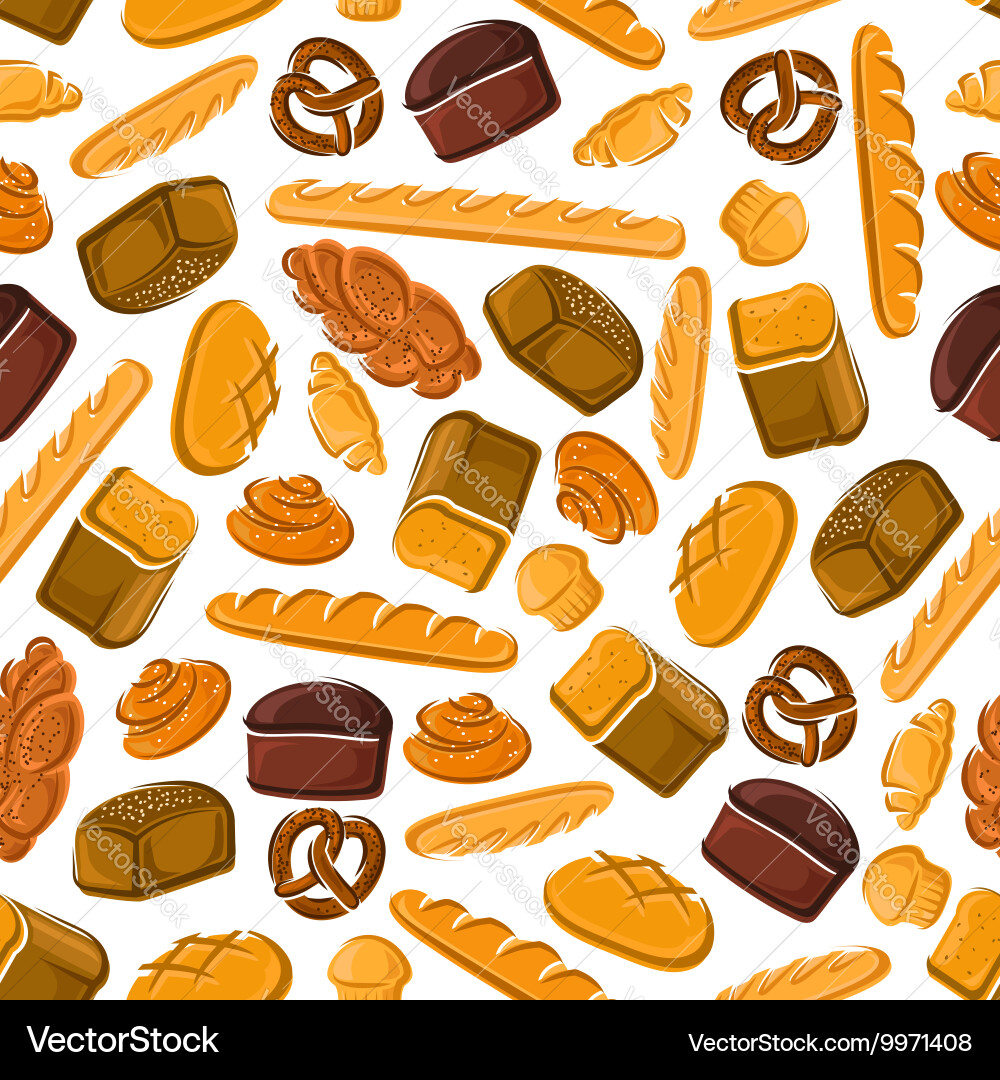 Bakery and patisserie seamless pattern background Vector Image