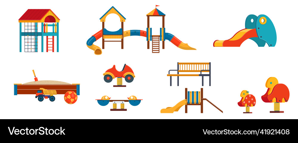 Children's Playground Elements Royalty Free Vector Image