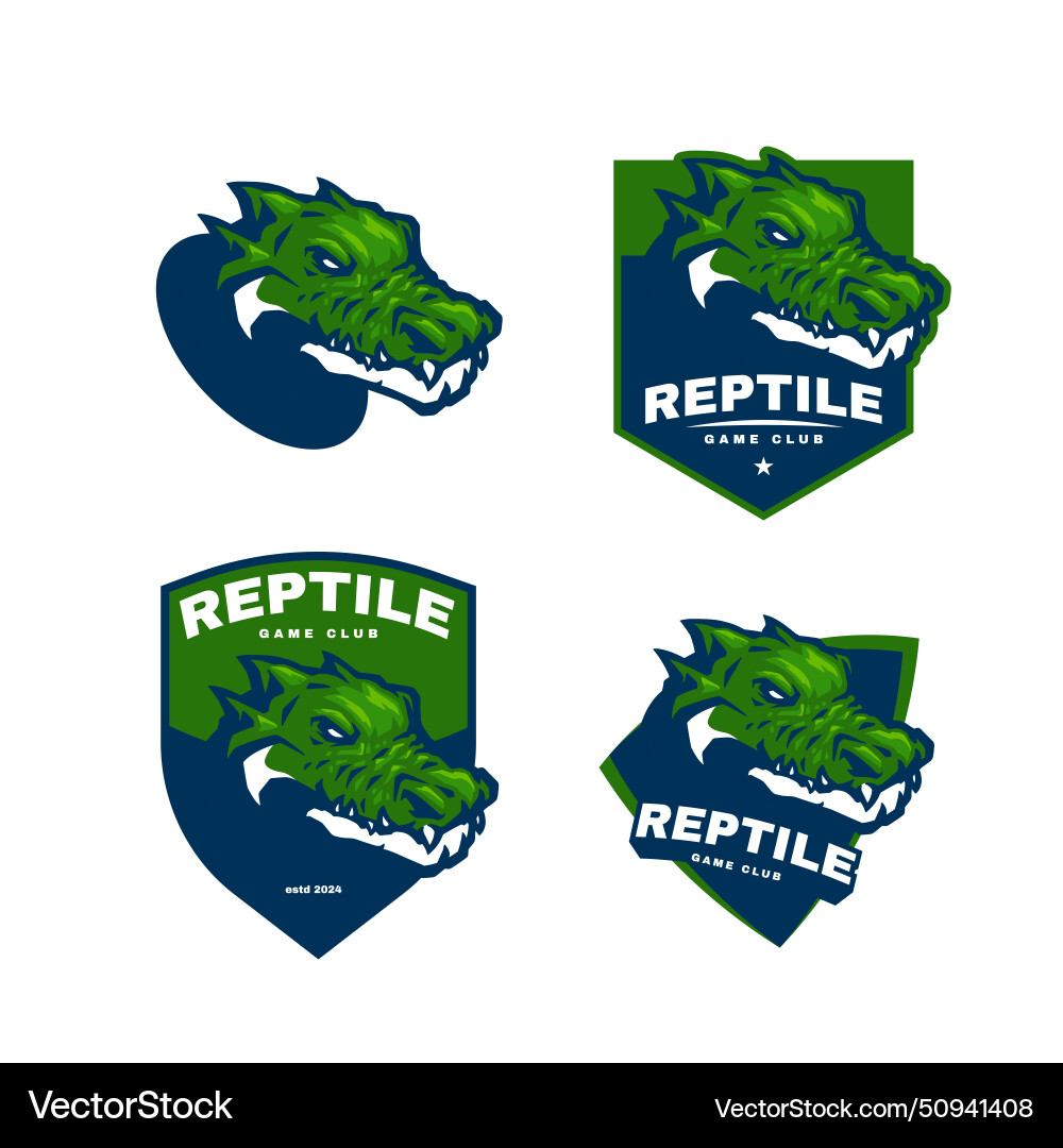 Crocodile logo sport Royalty Free Vector Image