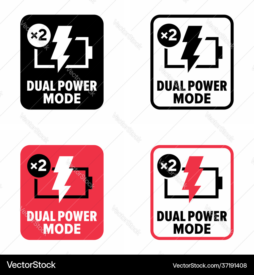 Dual Power Mode Icon Royalty Free Vector Image
