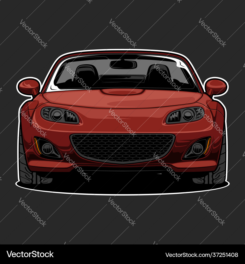 Front view car Royalty Free Vector Image - VectorStock