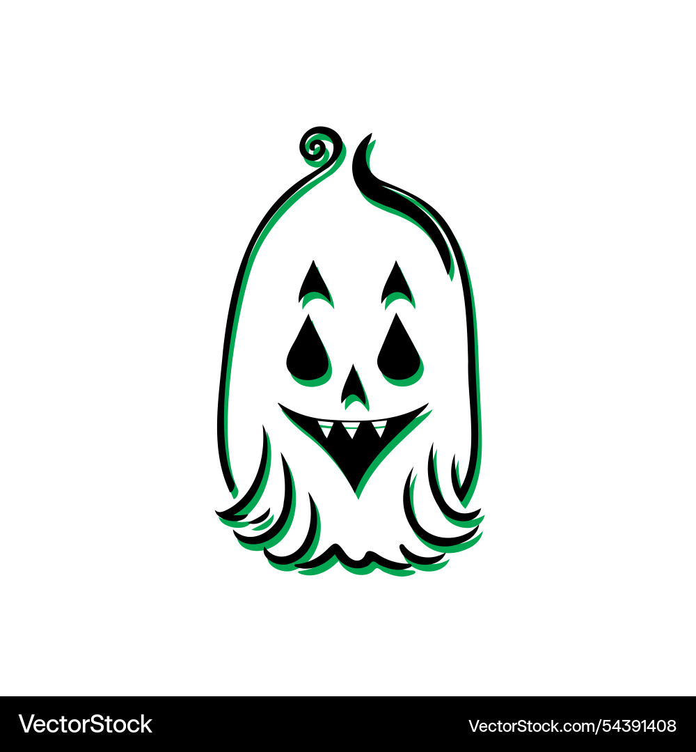 Halloween ghost cartoon character design spooky Vector Image