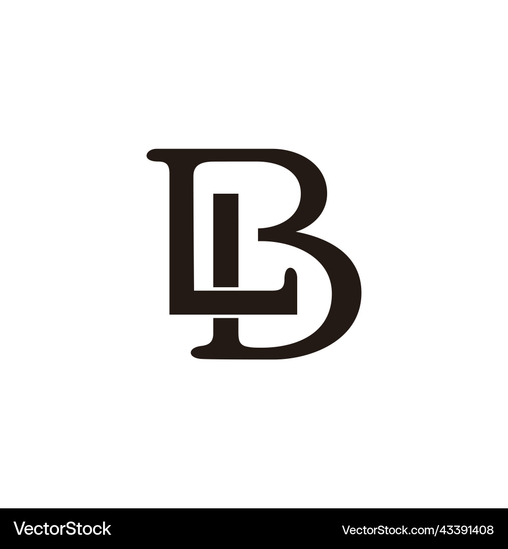 Letter bl linked overlapping design logo Vector Image