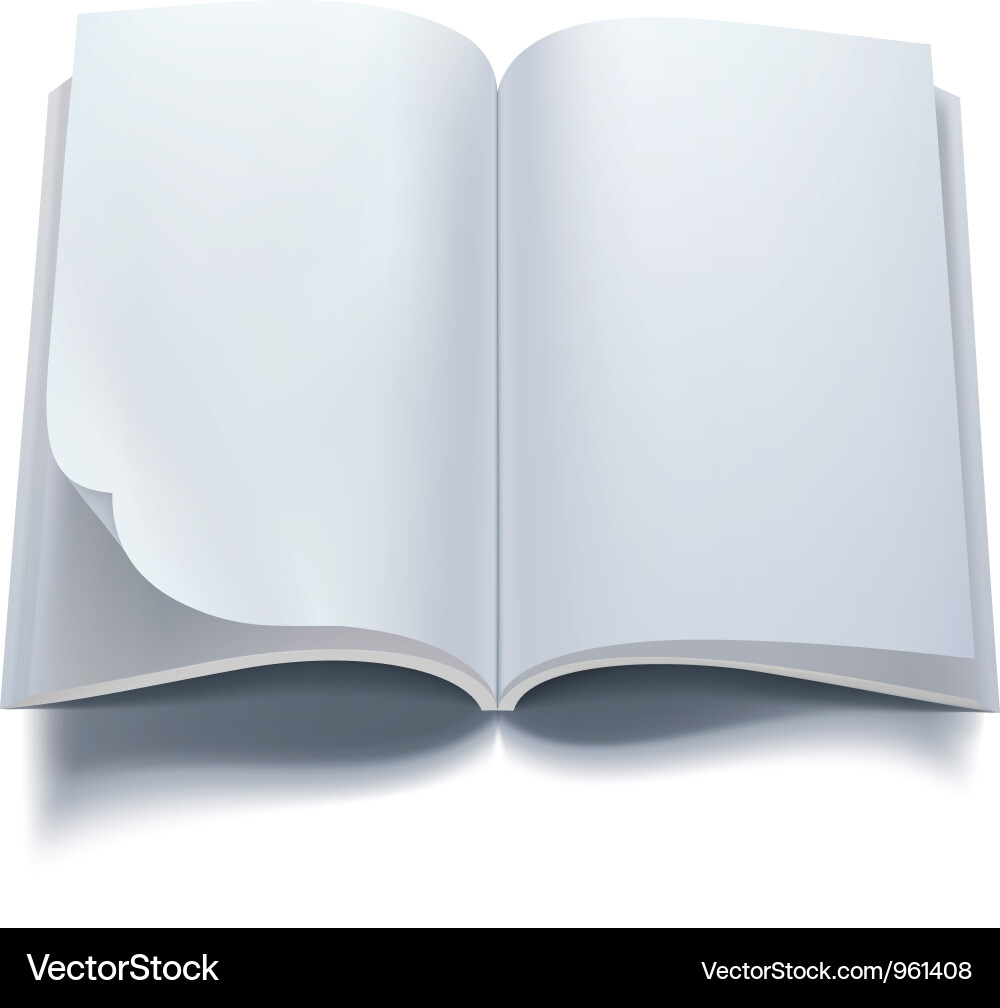 Open Book - White Pages Royalty Free Vector Image