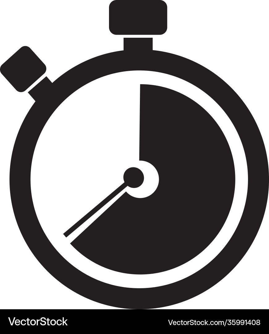 Stopwatch stop watch timer logo icon design Vector Image