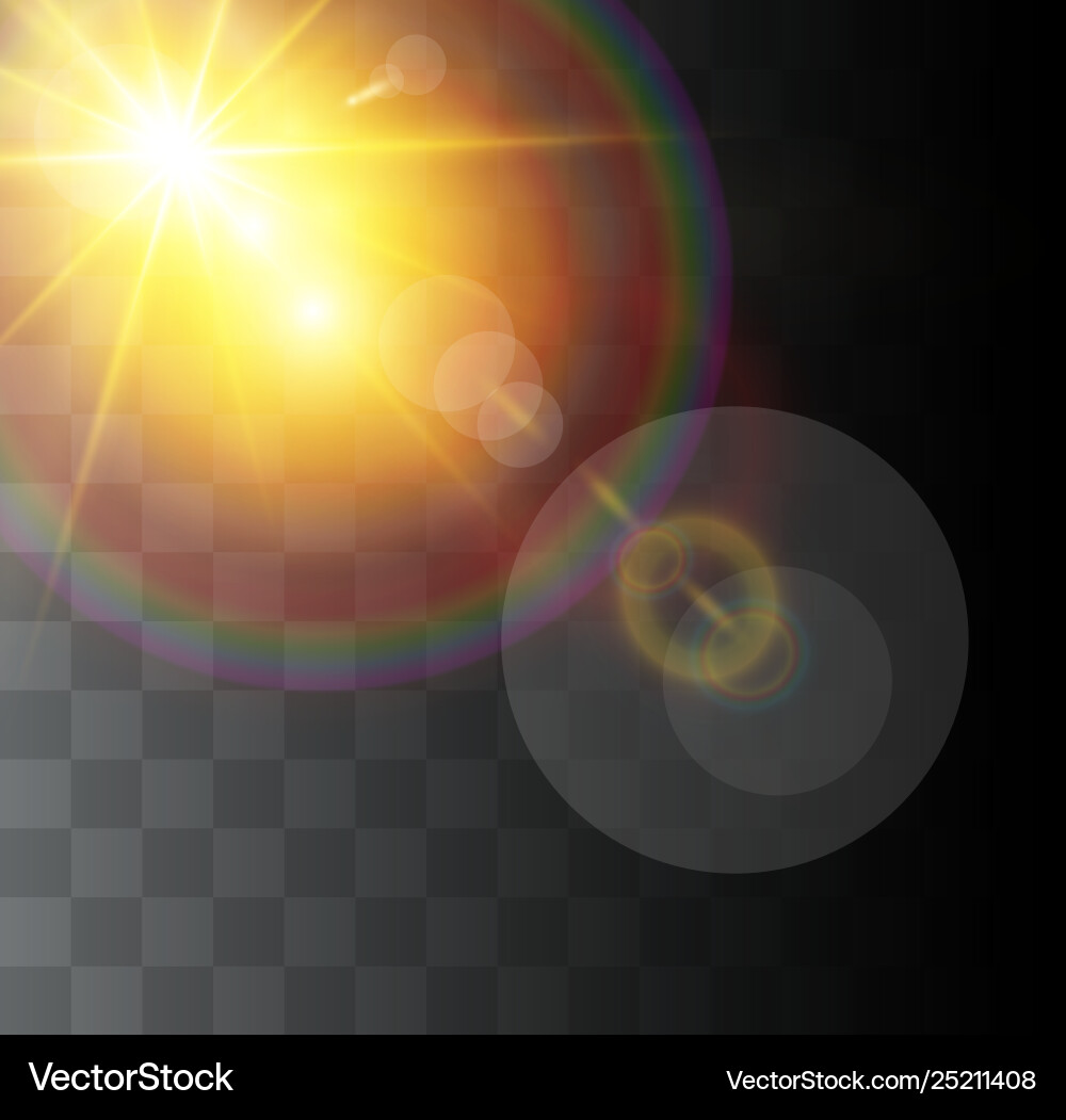 Transparent sunlight Royalty Free Vector Image