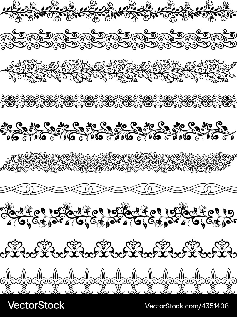 Vintage borders Royalty Free Vector Image - VectorStock