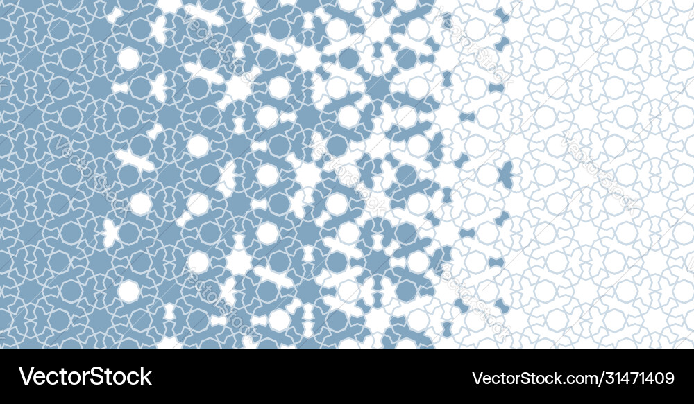 Arabic islamic blue border mosaic seamless Vector Image