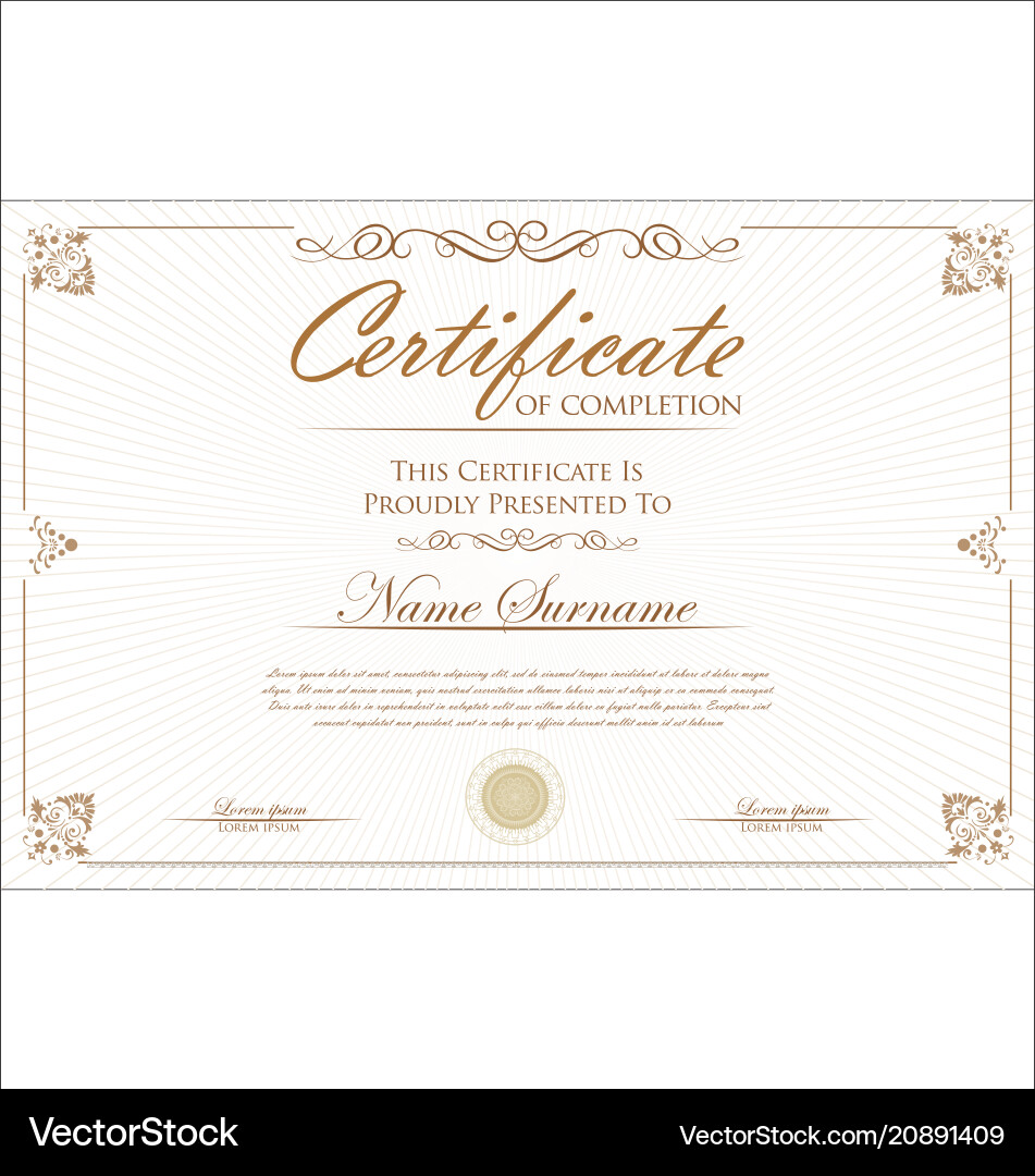 Certificate 01 Royalty Free Vector Image - VectorStock