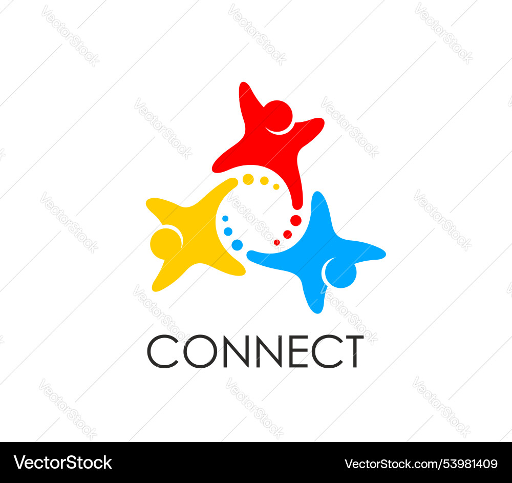 Community connect people together union symbol Vector Image