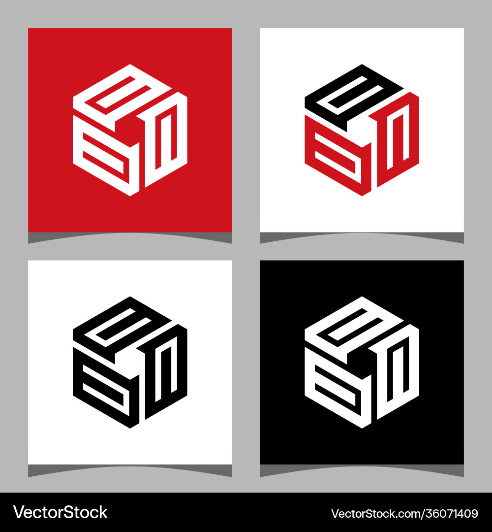 Creative initial letter ccc logo design concept Vector Image