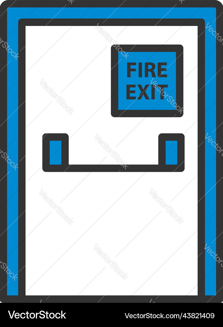 Fire exit door icon Royalty Free Vector Image - VectorStock
