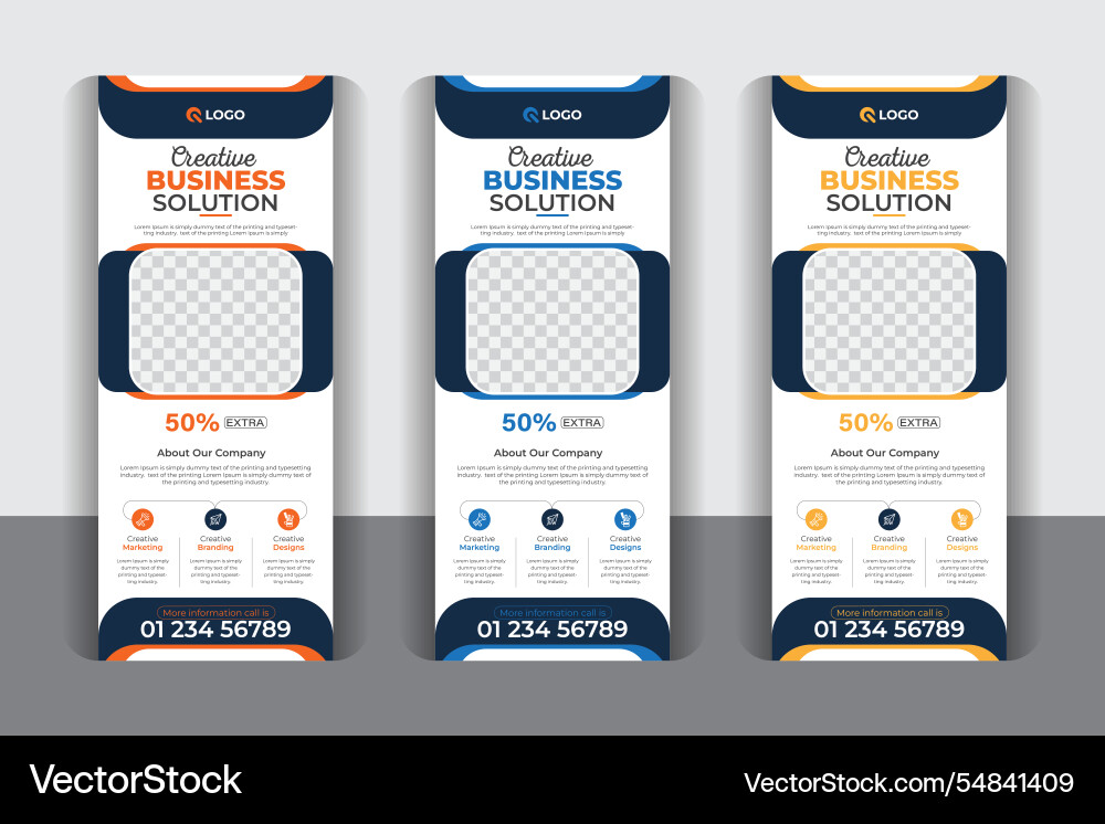 Modern and unique creative colorful x-banner Vector Image