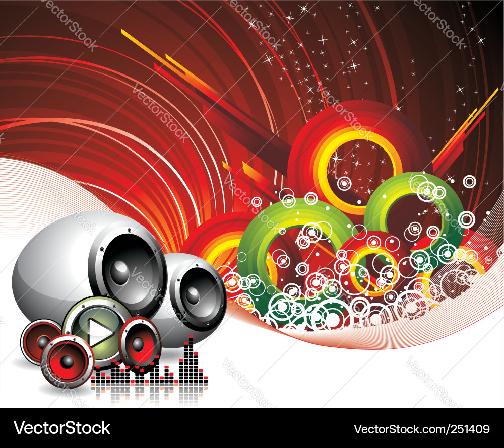 Music and speakers Royalty Free Vector Image - VectorStock