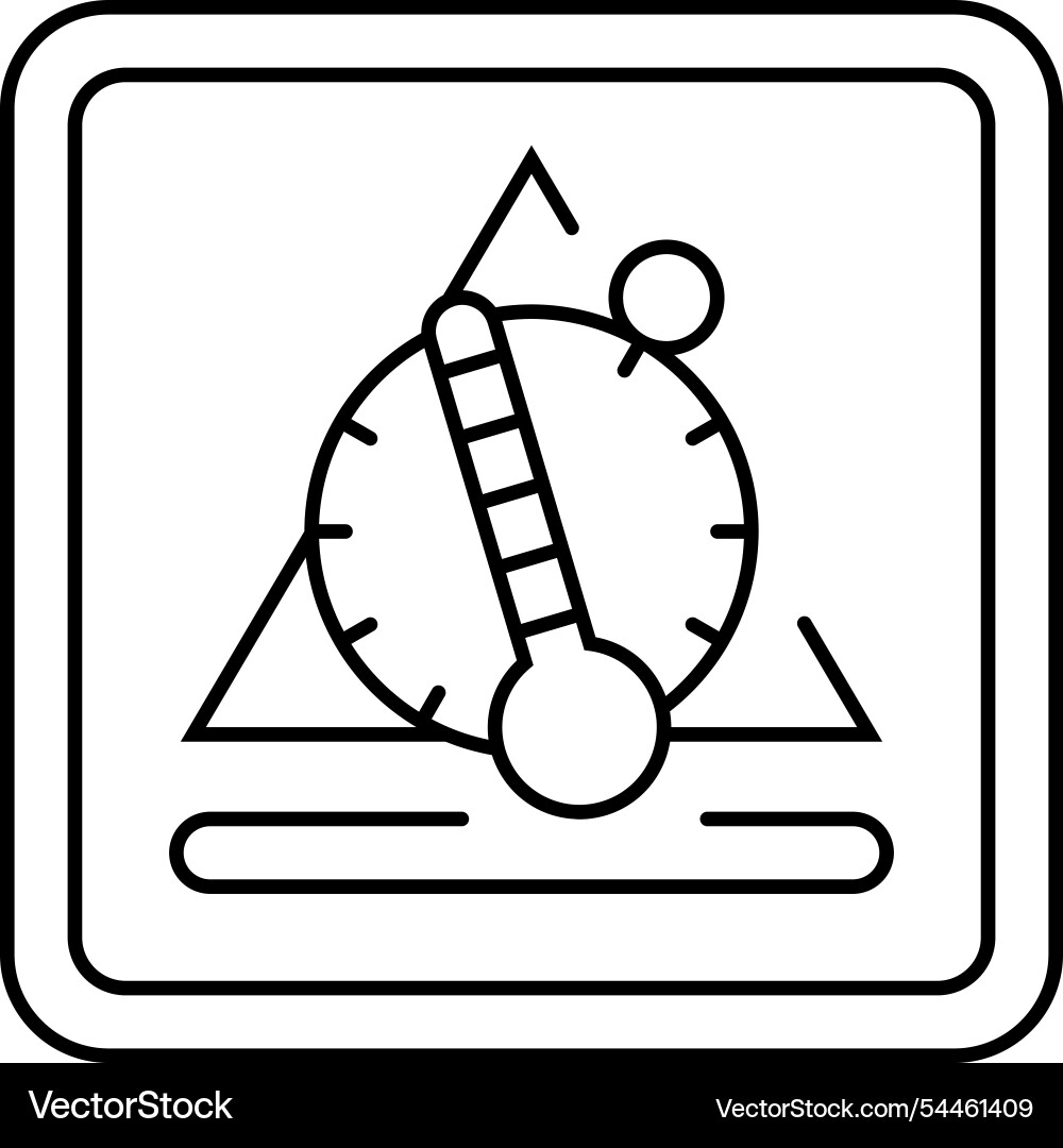 Temperature sensitive product label warning line Vector Image