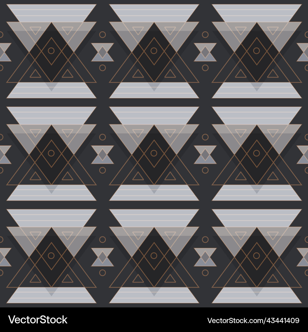 Tribal triangle geometric seamless pattern Vector Image
