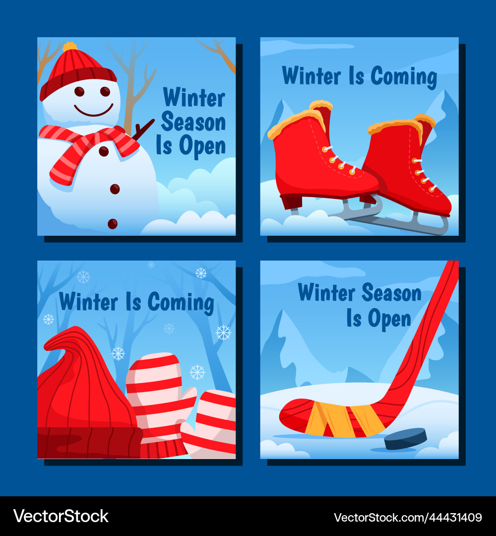 Welcoming winter season template – Royalty-Free Vector | VectorStock