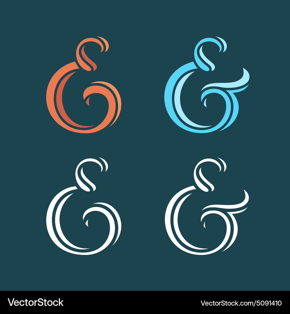 Ampersands collection Royalty Free Vector Image