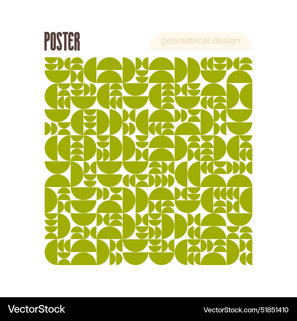 Green geometrical poster design Royalty Free Vector Image