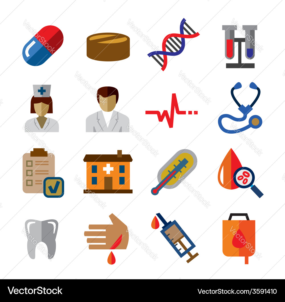 Medical Icon Set Royalty Free Vector Image - VectorStock