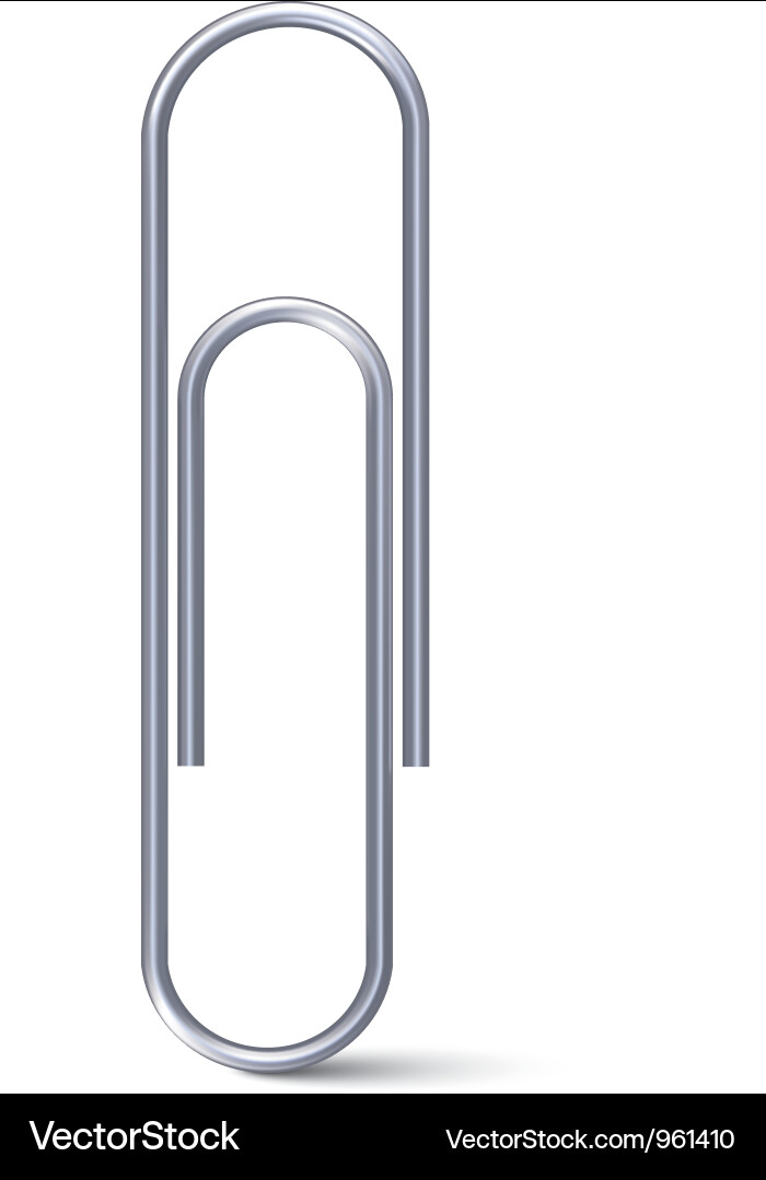 Paper clip Royalty Free Vector Image - VectorStock