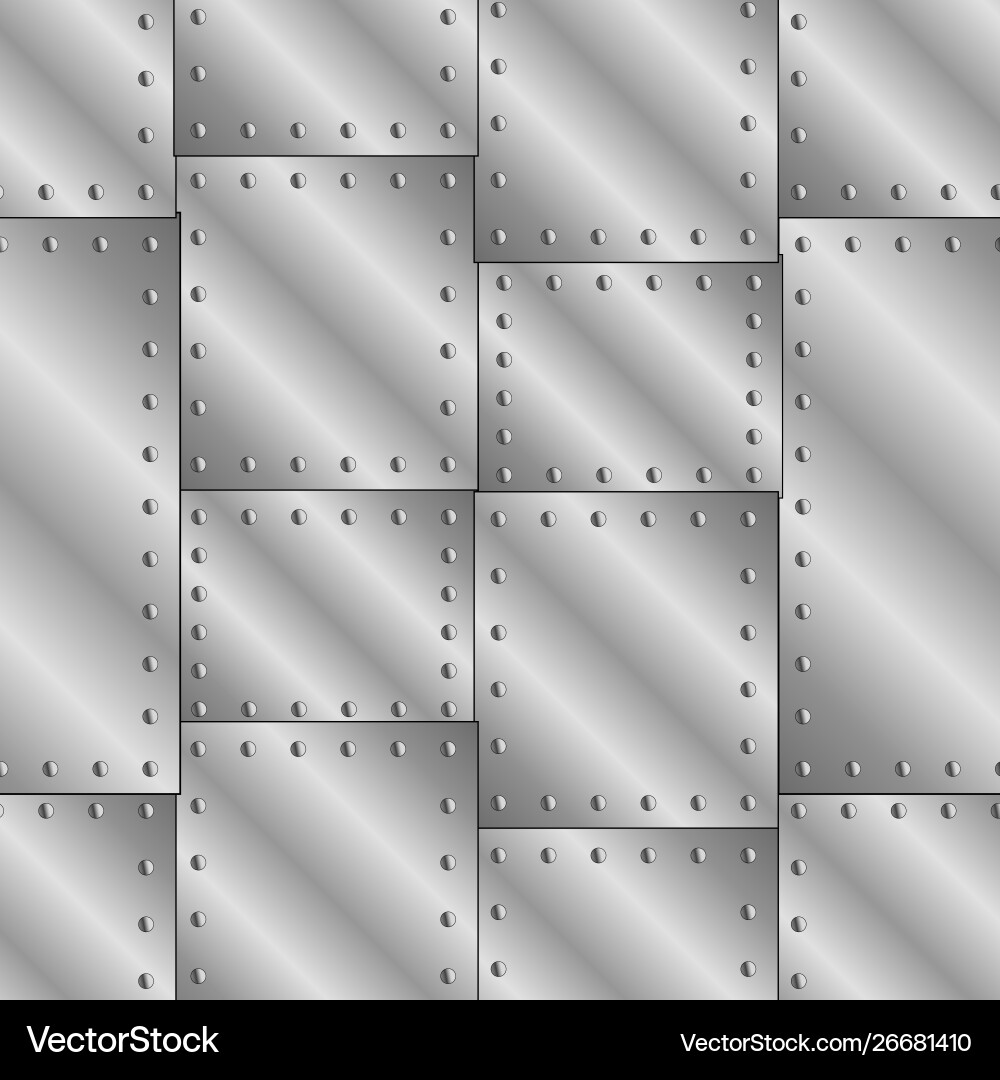 Rivet Metal Texture - Seamless Royalty Free Vector Image