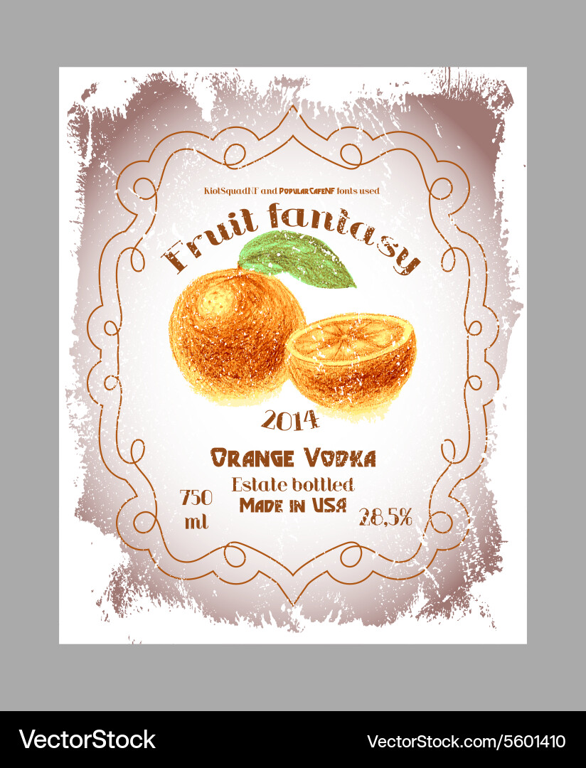 Vintage alcohol labels Royalty Free Vector Image