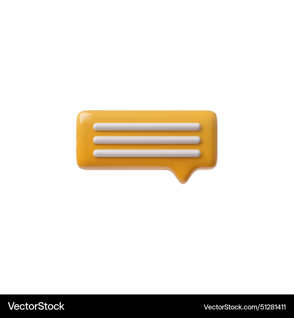 3d social media chat on isolated background Vector Image