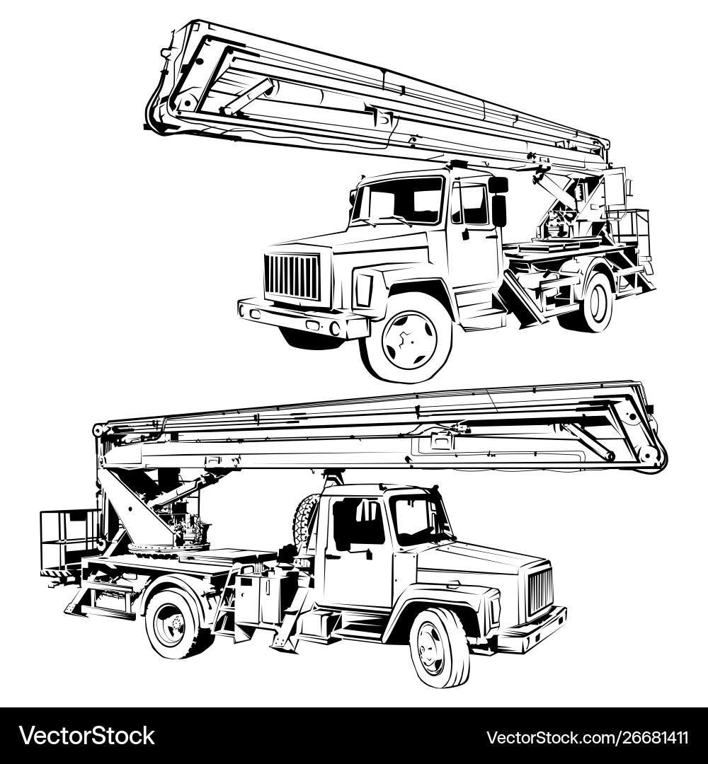 Aerial Work Platform Royalty Free Vector Image