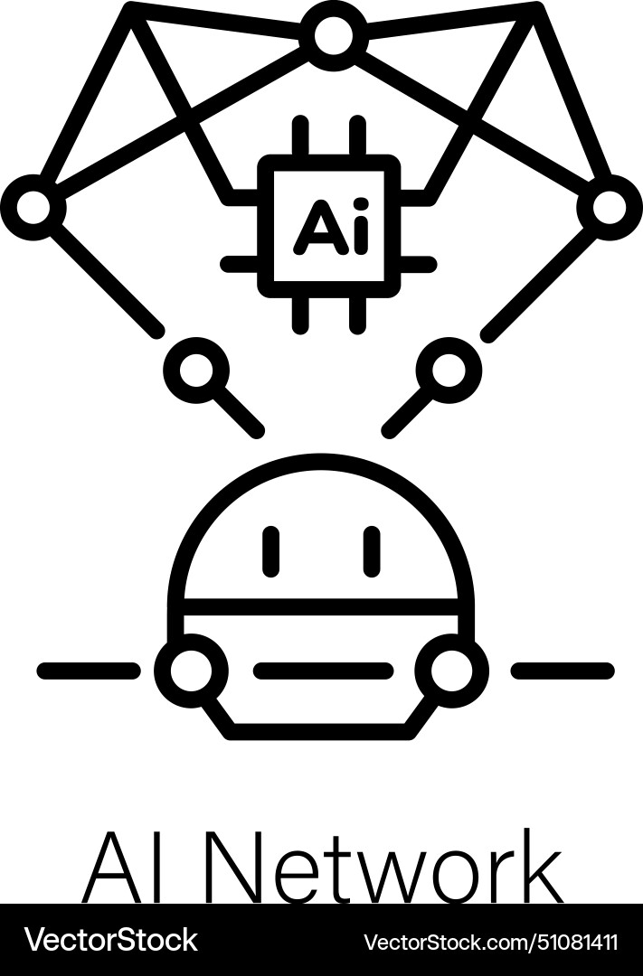 Ai network Royalty Free Vector Image - VectorStock