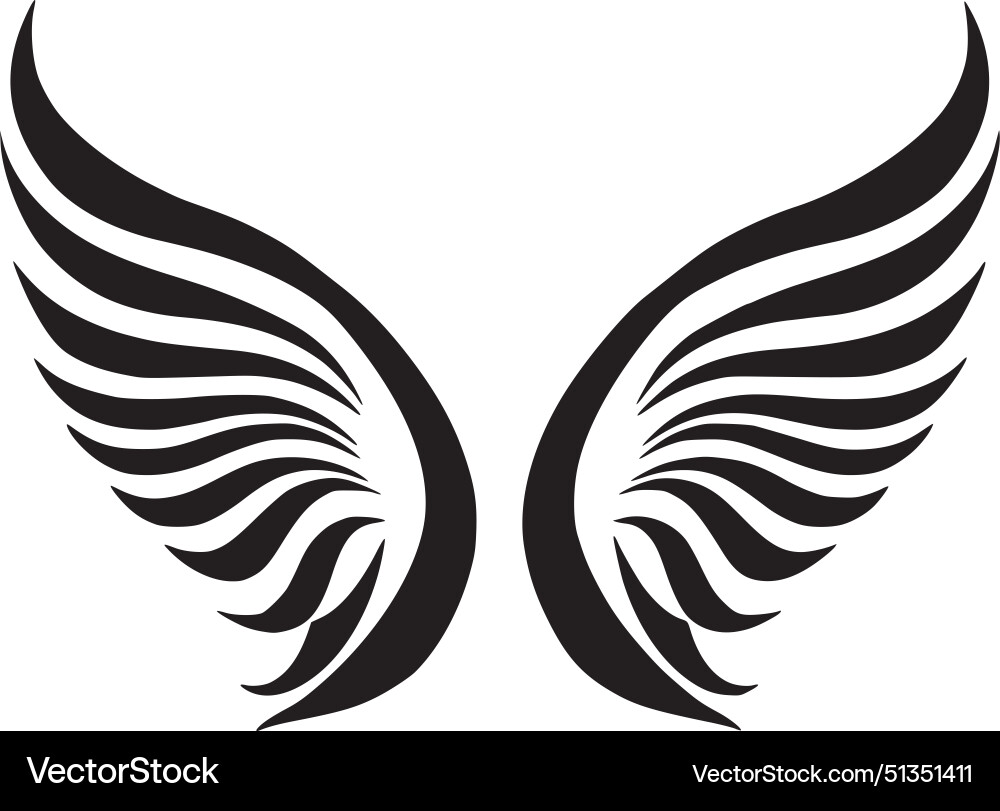 Angel wings - minimalist and flat logo Royalty Free Vector